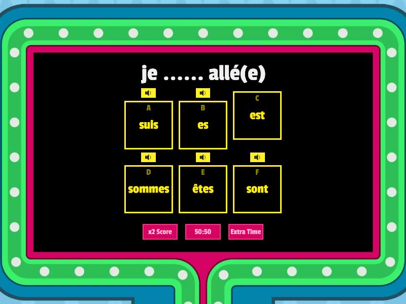 Passé composé (être) - Gameshow quiz