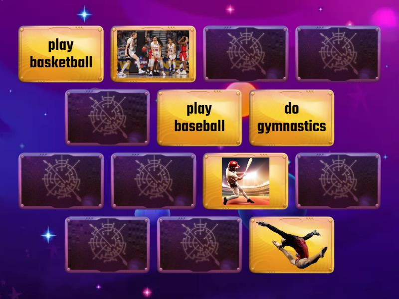 Sports memory game - Matching pairs