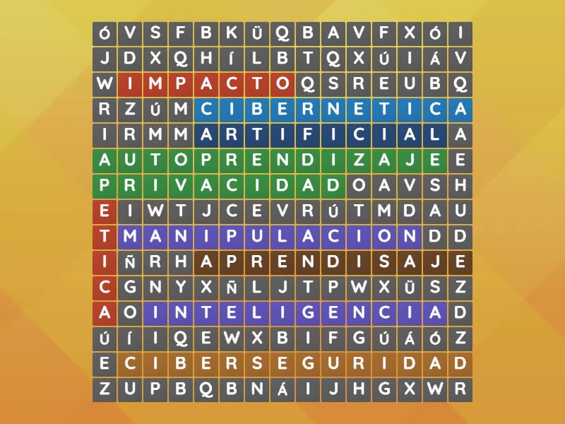 sopa de letras inteligencia artificial - Wordsearch sopa de letras inteligencia artificial - Wordsearch