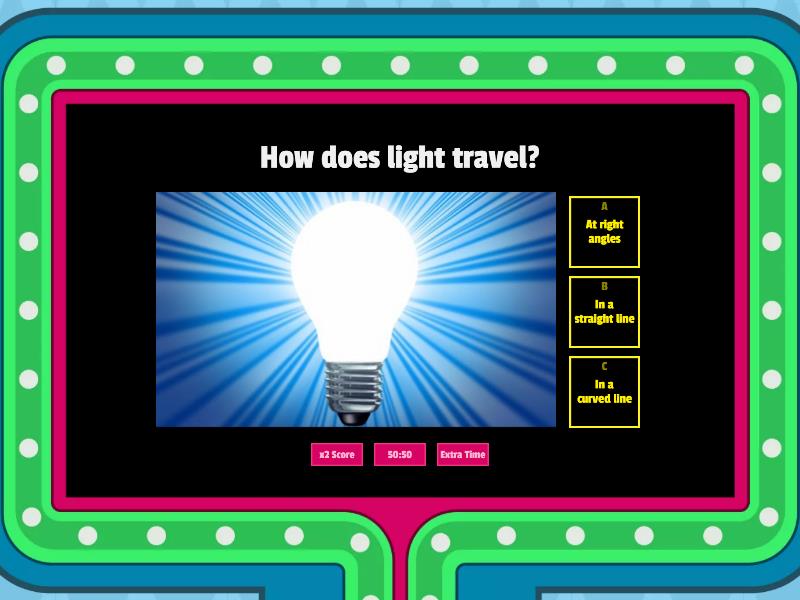 What do you already know about light? - Gameshow quiz