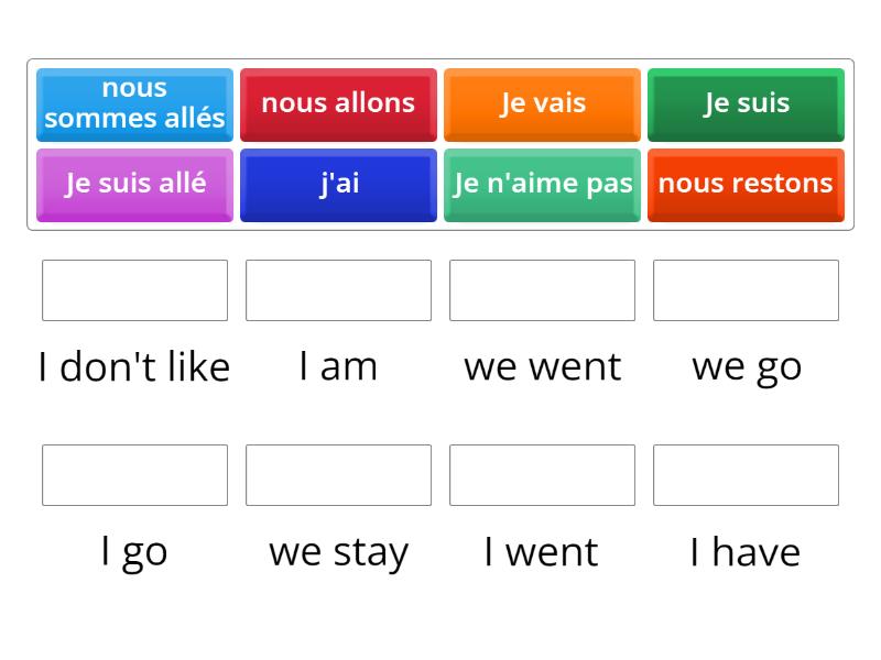 French verbs - Match up