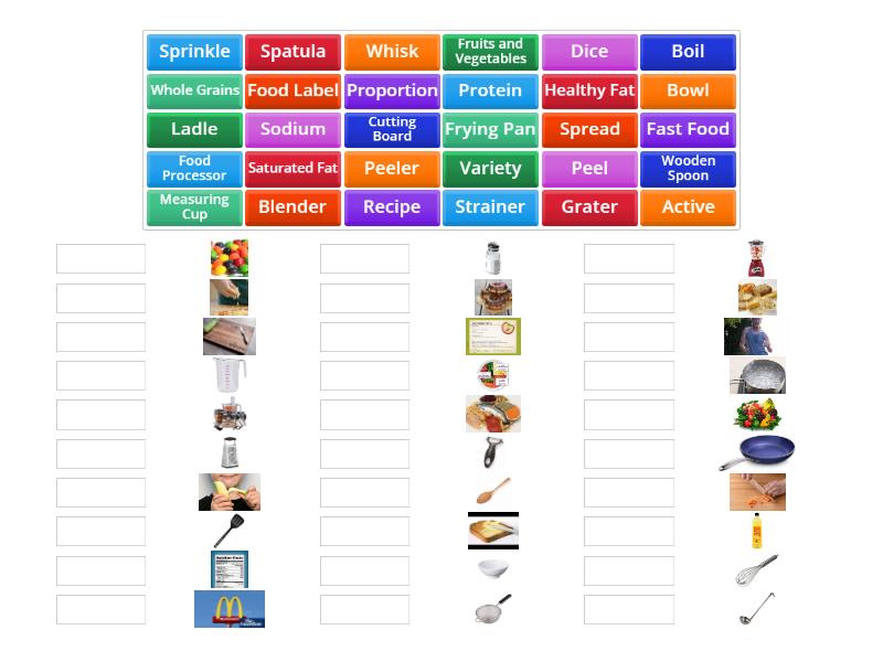 Promoting Healthy Eating Matching - Match up