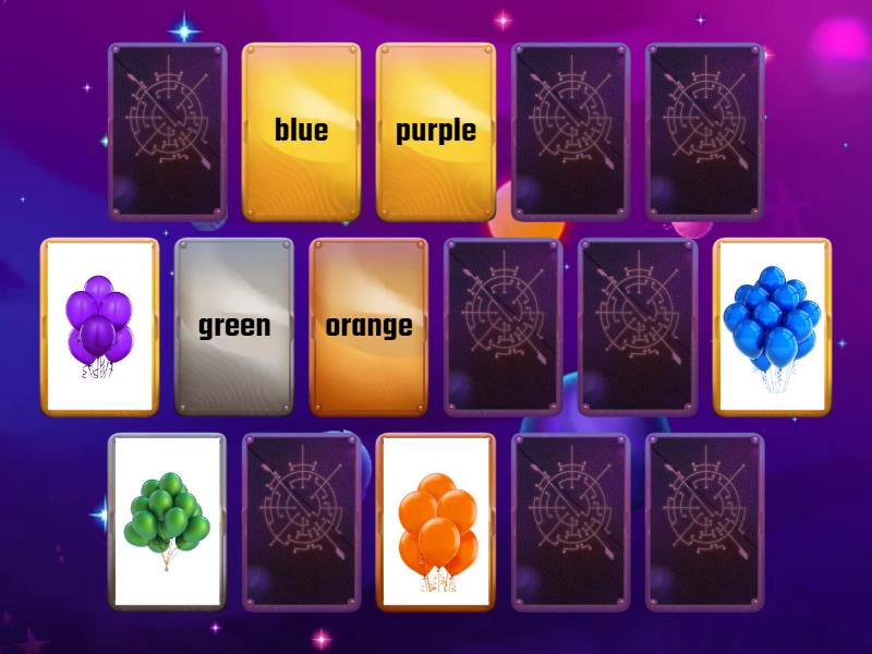 Colour matching game - Matching pairs