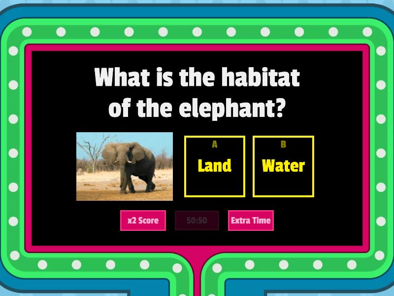 Habitats for Grade 3 - Gameshow quiz