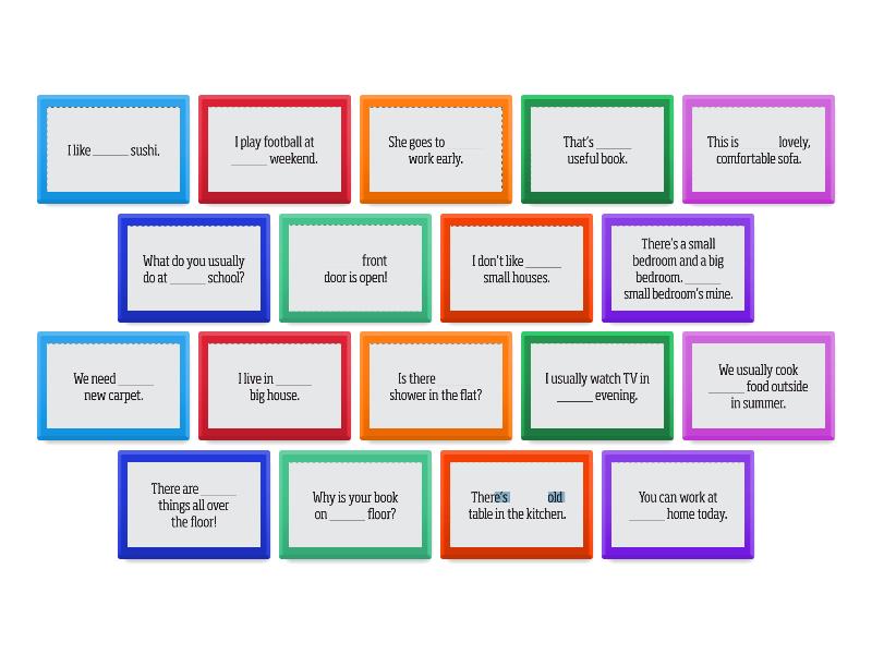 Roadmap A2 Unit 4B_Articles - Flip tiles