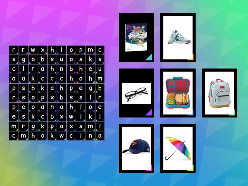 HWG 6 Unit 4《Items》 - Wordsearch