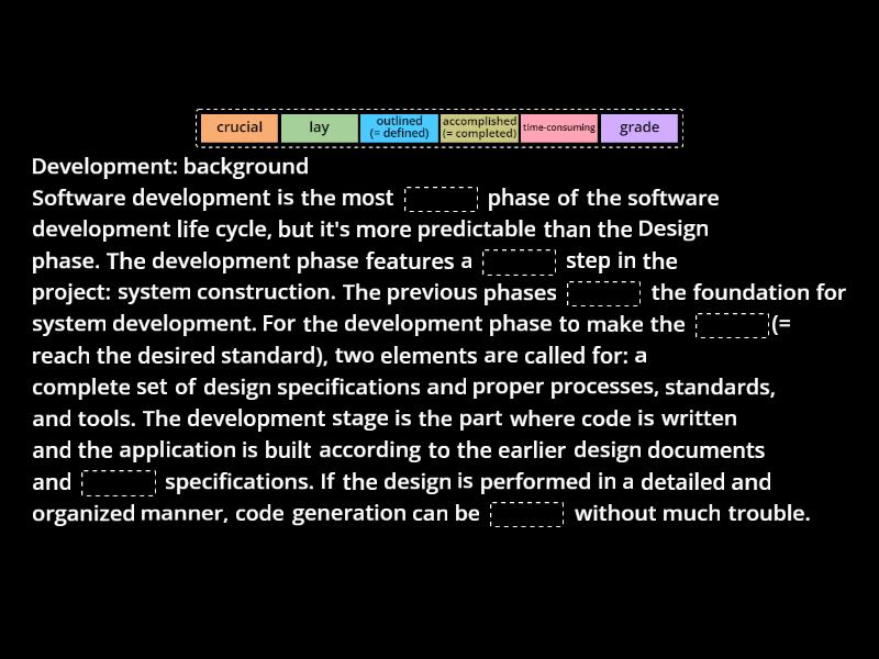 SDLC: development (people, tasks, implementation) | IT 5 (Upper-Inter ...