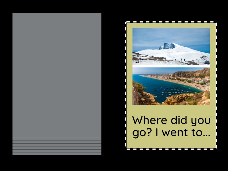 My summer holidays - Speaking cards