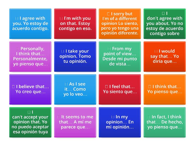 giving / justifying opinions general topics - Flip tiles