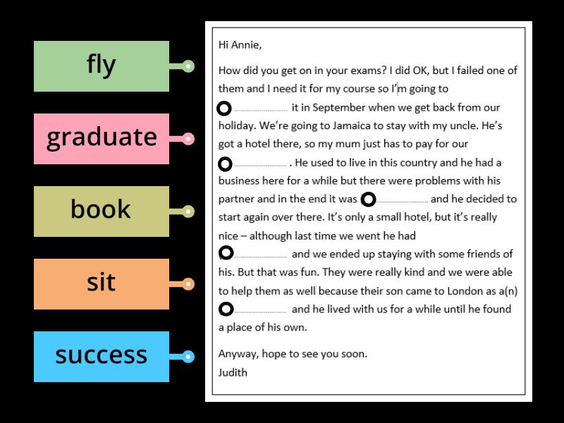 Gateway B2 Review Test 1 Units 1-3 Vocabulary - Labelled diagram