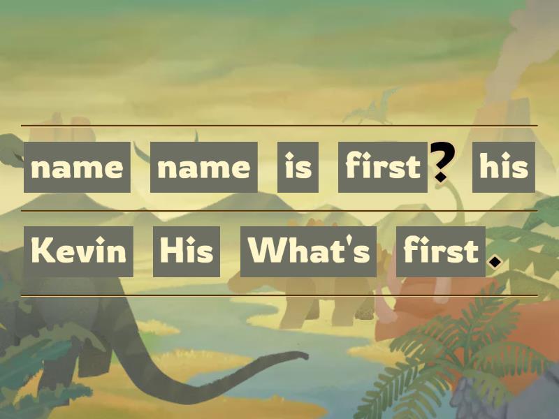 What s His First Name Unjumble