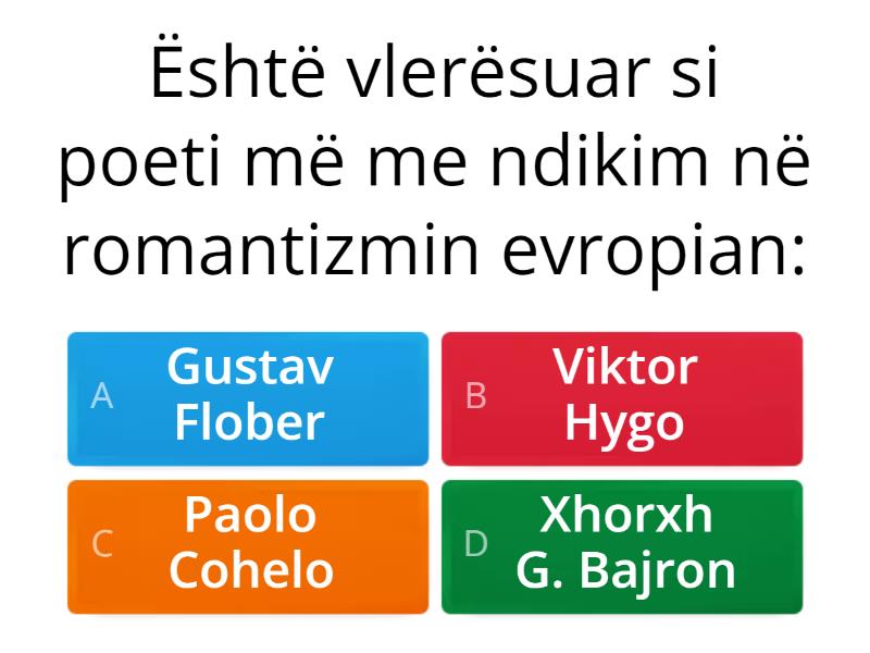 Gjuhe shqipe 11 - Quiz