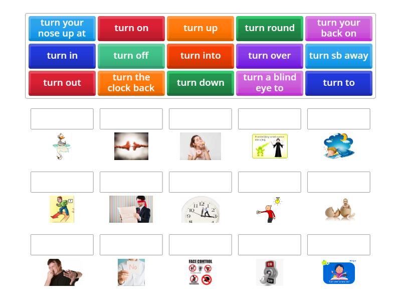 Phrasal verbs with Turn - Match up