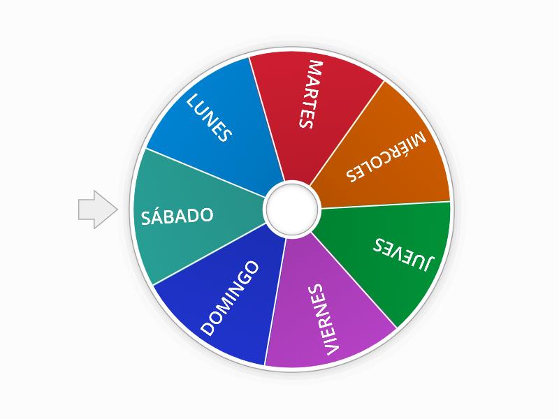 Ruleta Dias de la semana - Rueda aleatoria