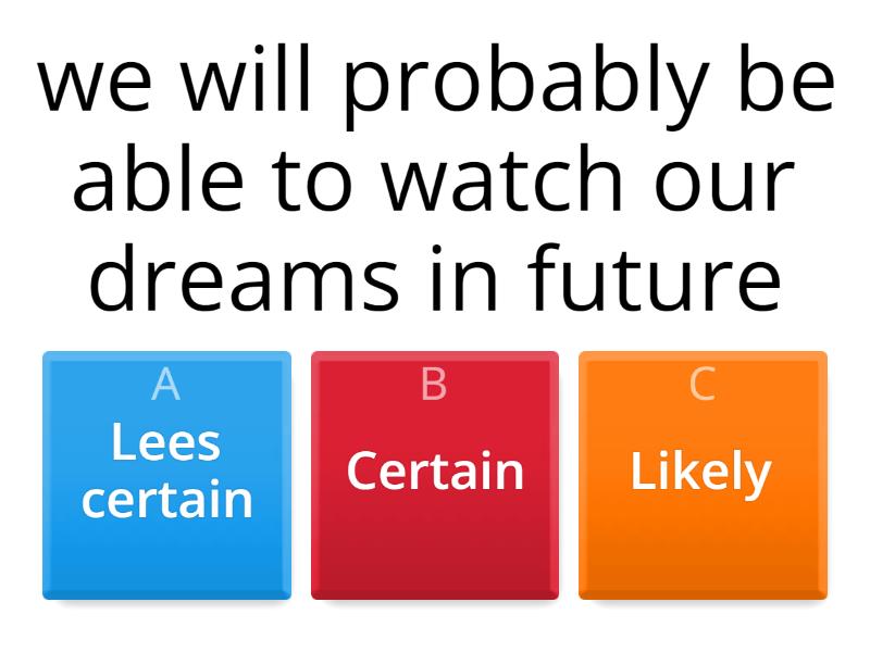 GRAMMAR : Read the sentences. choose the correct answer : Lees certain ...