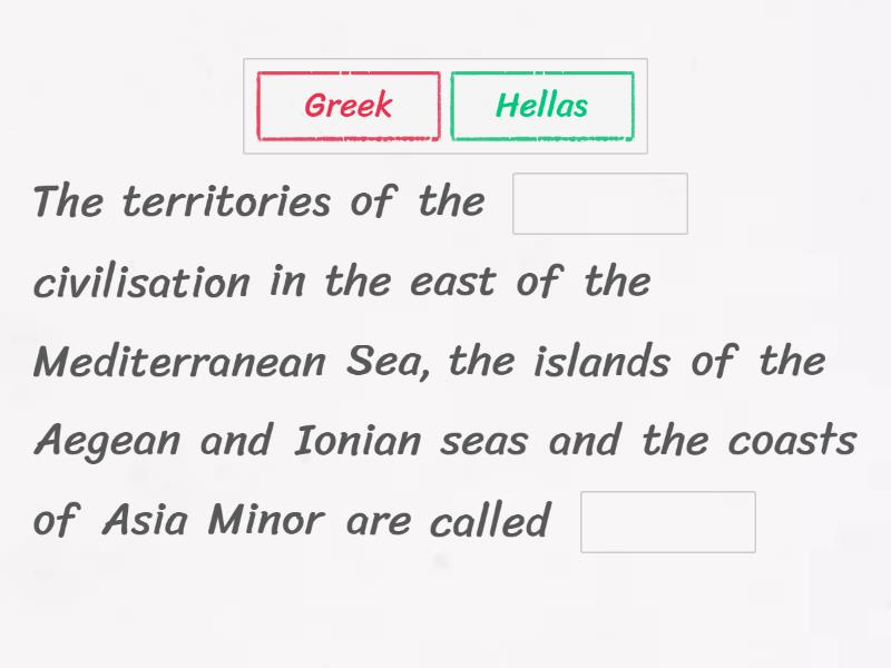 Ancient Greece - Complete the sentence