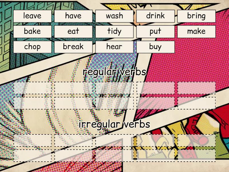 GG3 - 6.2 - Regular/ Irregular Verbs - Group sort
