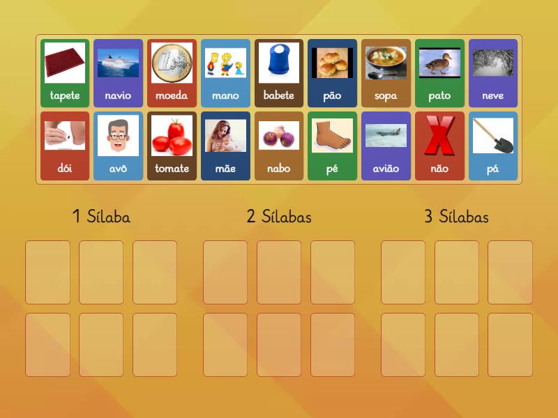 Método das 28 palavras. Quantas sílabas? - Group sort