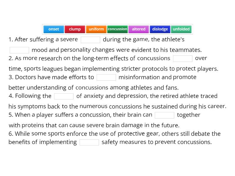 What happens when you have a concussion? Ted Ed Video - Complete the ...