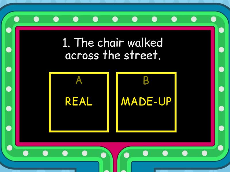 REAL or MADE-UP - Gameshow quiz