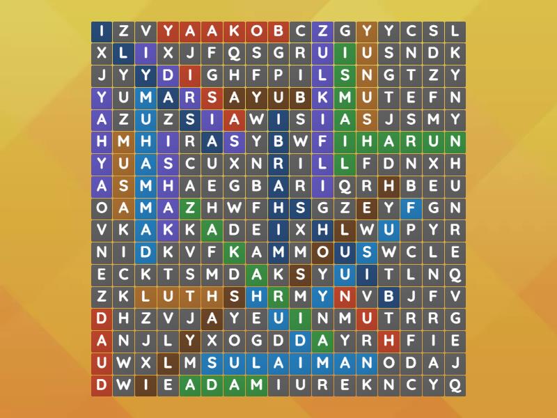 KUIZ NAMA NAMA NABI - Wordsearch