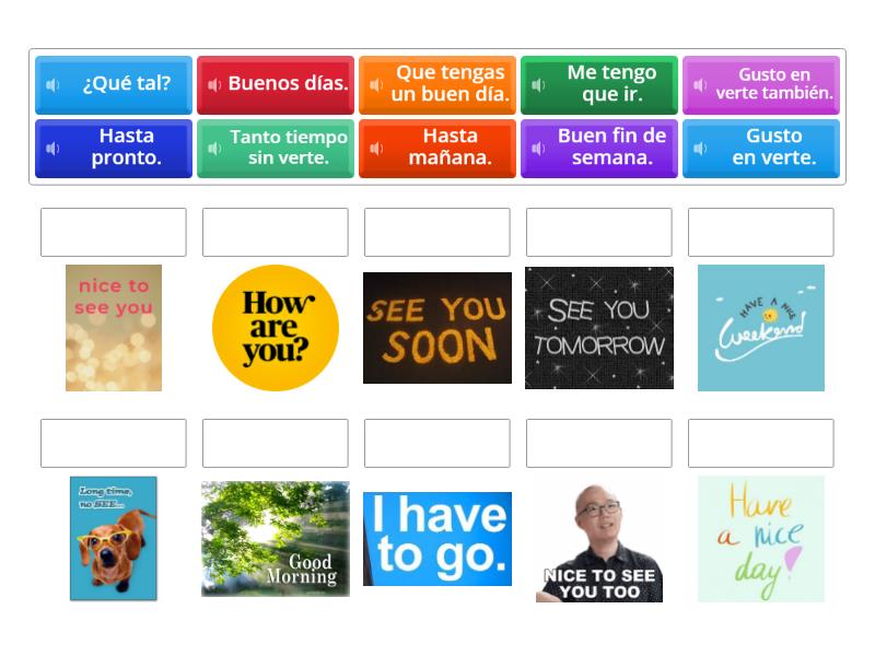 Saludos y Despedidas - Match up