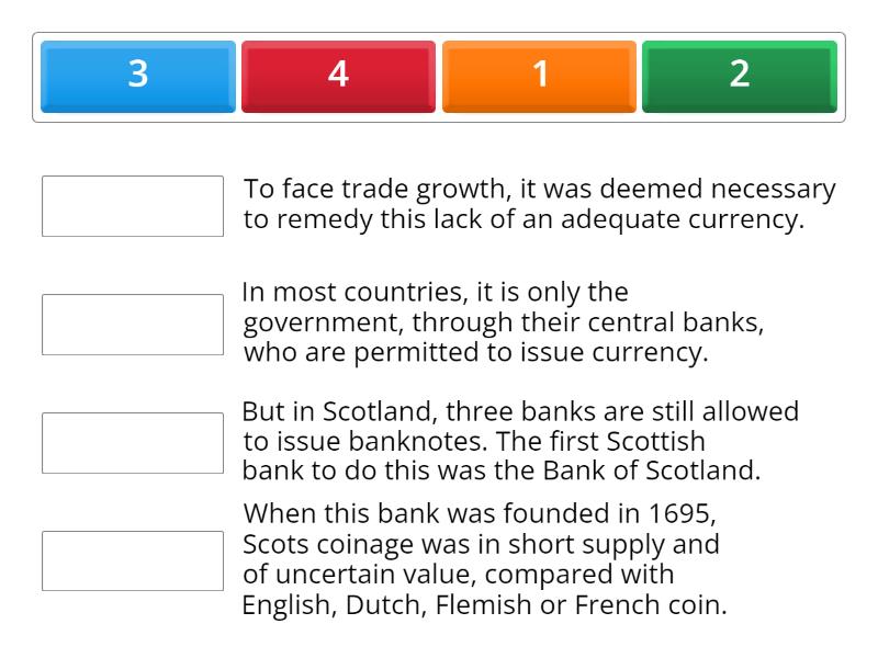 Re-order Paragraph 2 - Match up