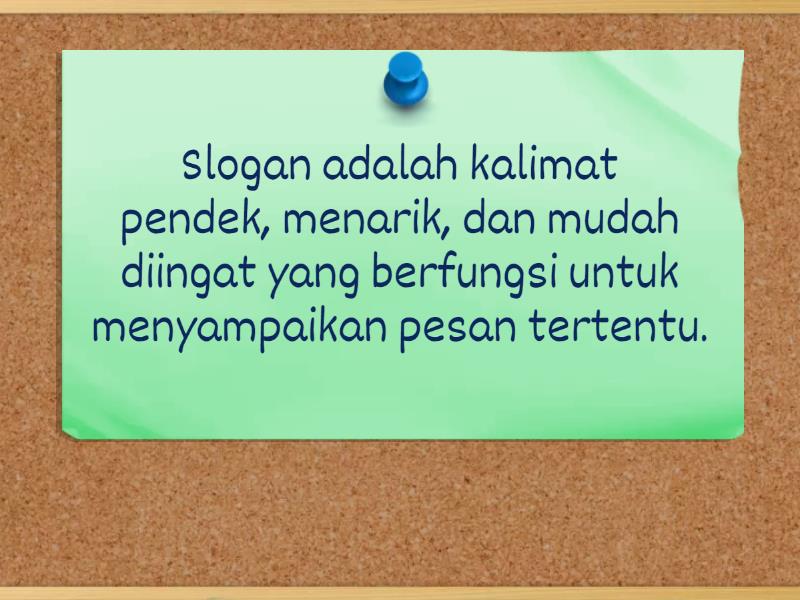 MATERI SLOGAN - Flash cards