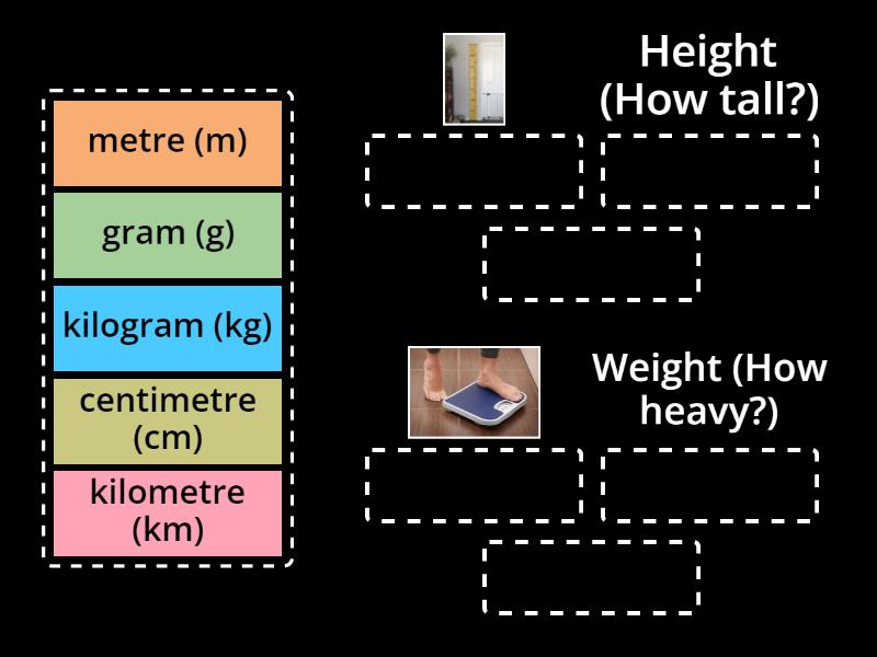 TB 4B U3 Units of height and weight - Group sort
