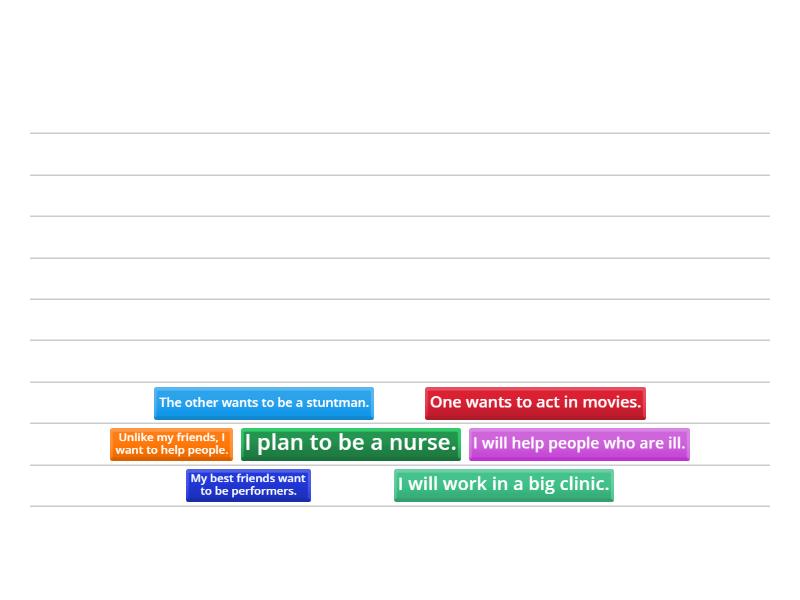 Story Scramble (When We Grow Up -- 7 parts) - Word magnets