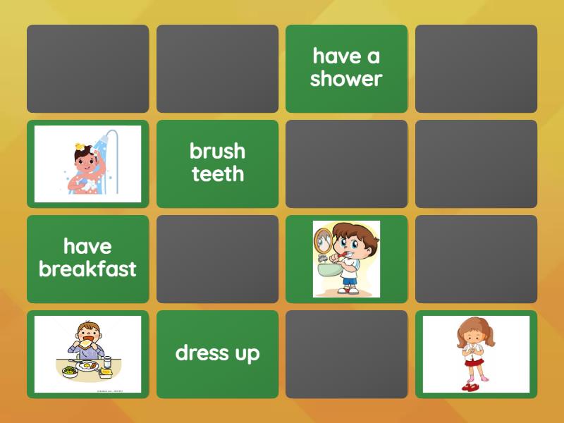 Daily routine - Matching pairs