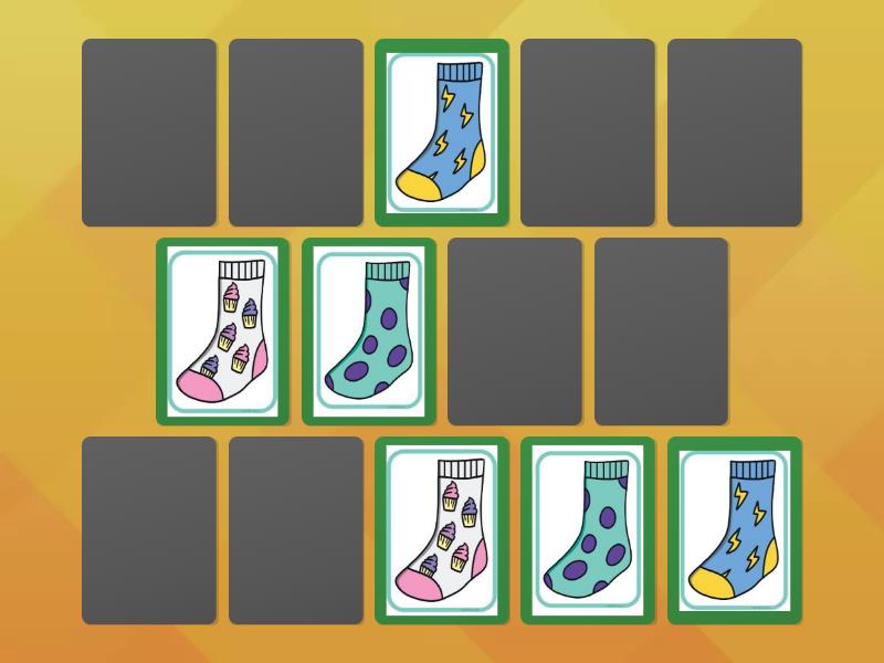 Sock match game - Matching pairs