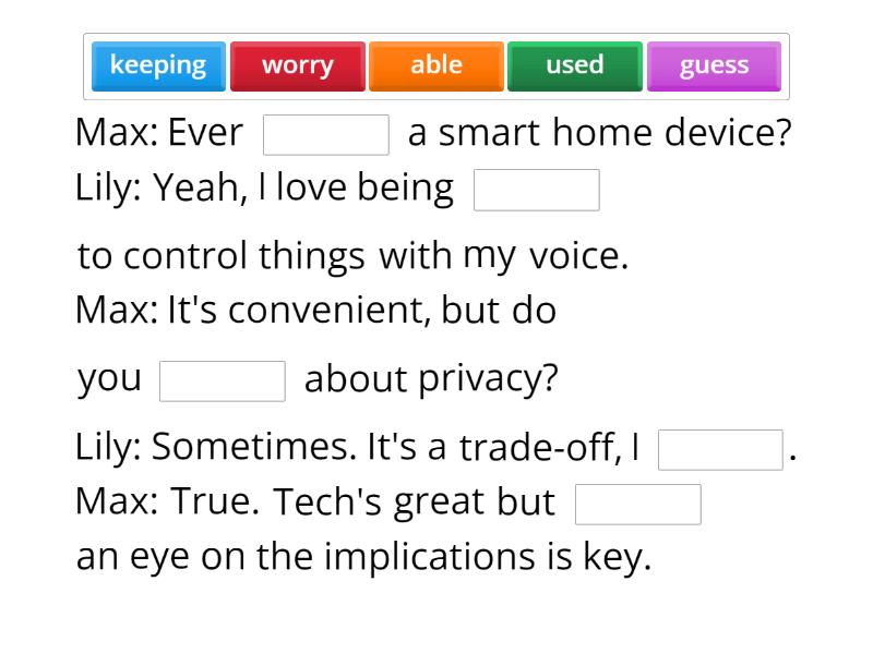 Technology conversation - Complete the sentence
