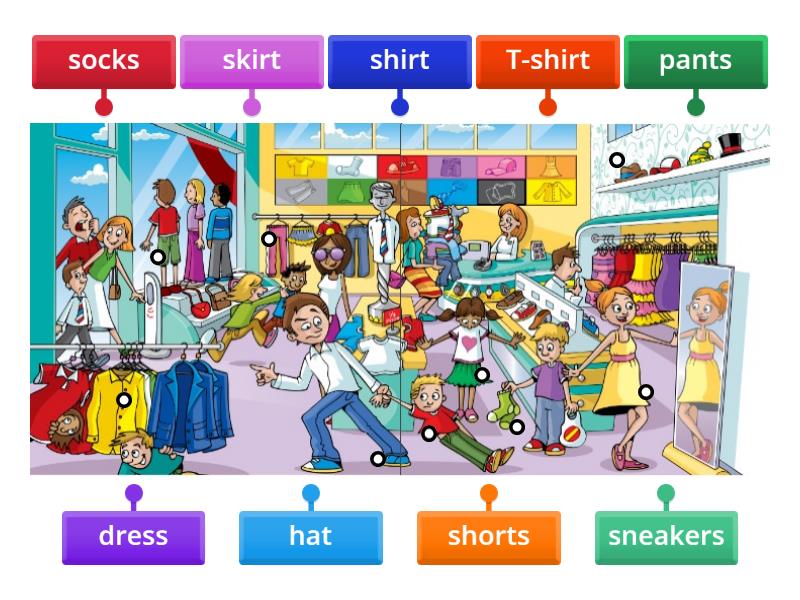 Clothes YL Starters - Labelled diagram