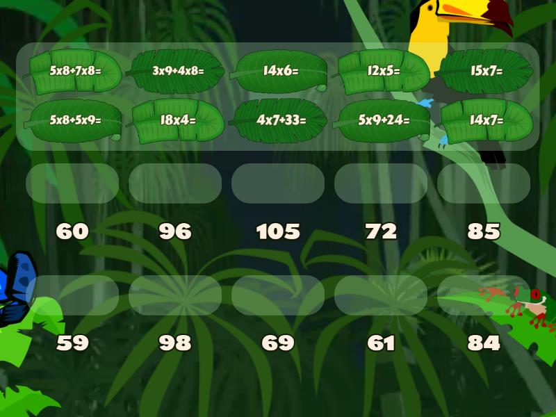 Mixed operations+Splitting numbers - Match up