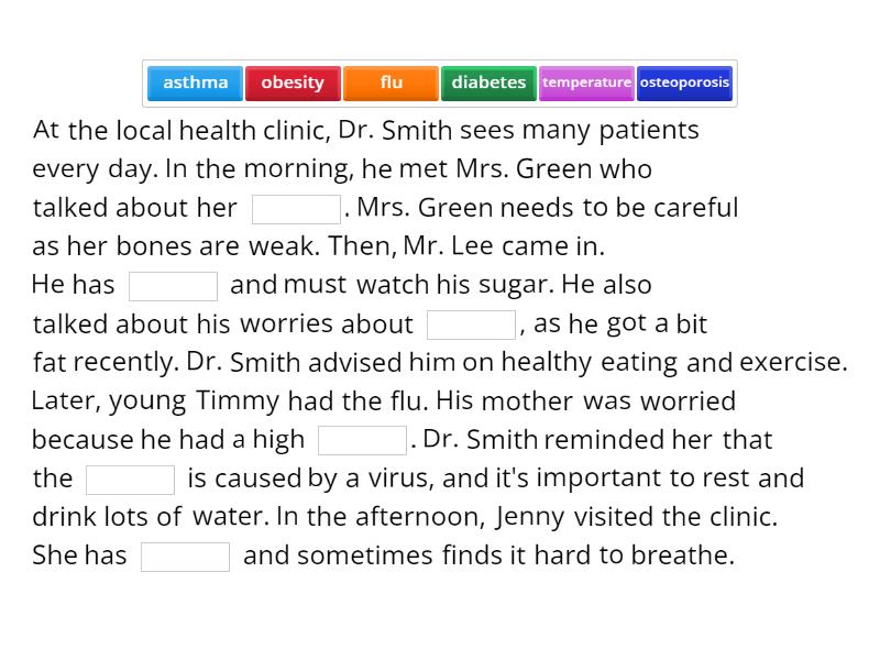 A day in the life of a doctor - Complete the sentence