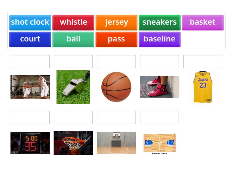 Basketball vocabulary for beginners - Match up