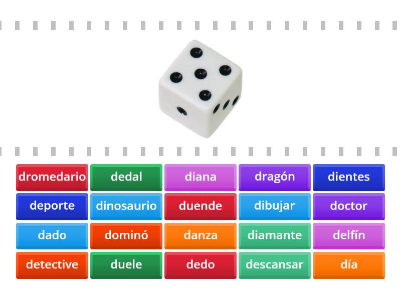 Palabras con la letra "d" - Find the match