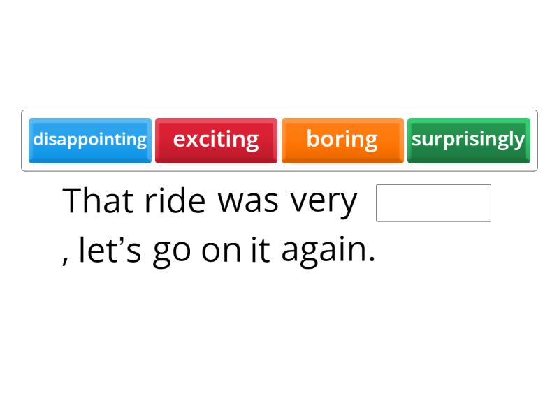 Lesson 4 - Adjectives - Missing word