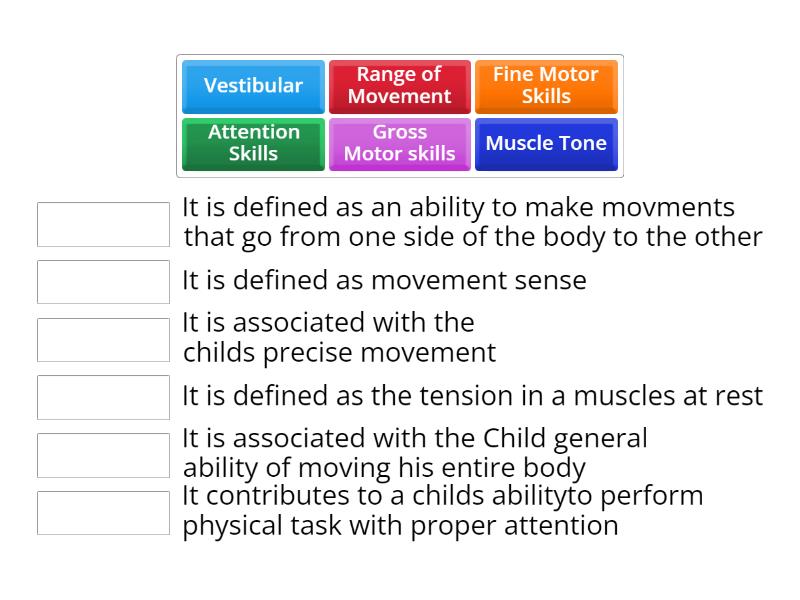Match with the correct definition - Match up