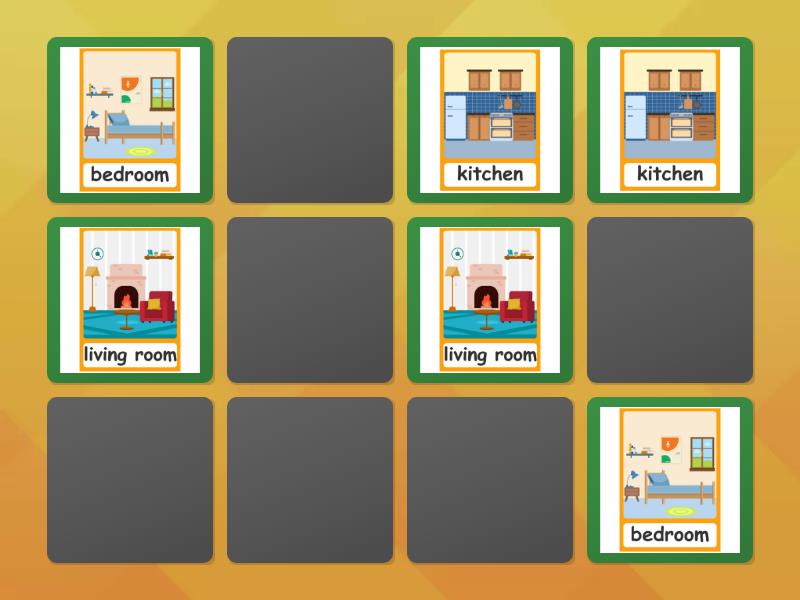 Exit point-memory game- parts of the house - Matching pairs