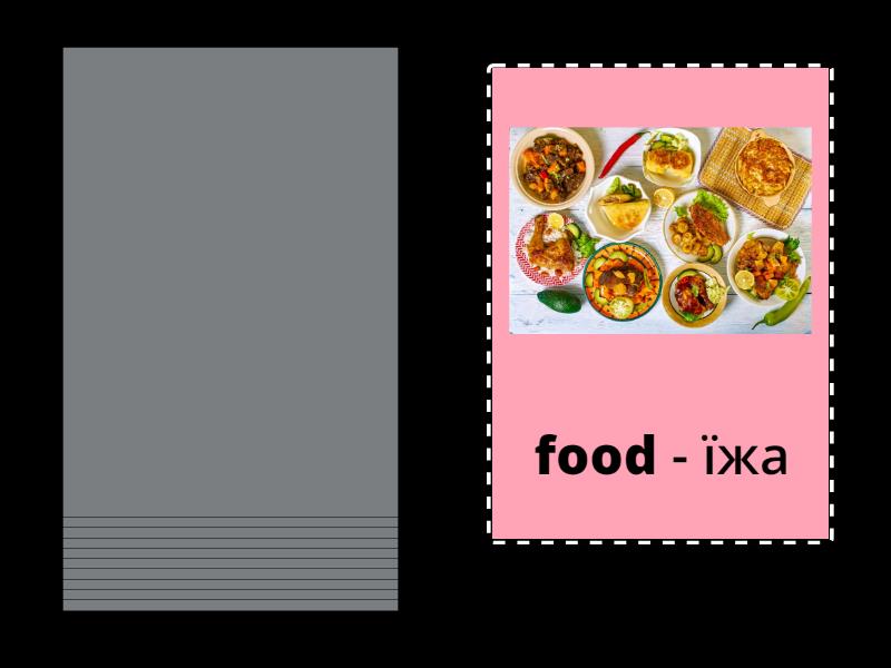Food - Speaking cards