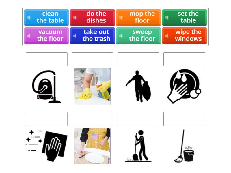 Lesson 5 8 houseworks - Match up