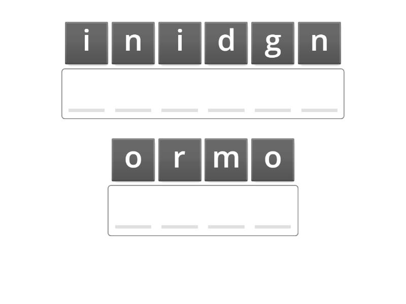 Let's arrange the following words - Anagram