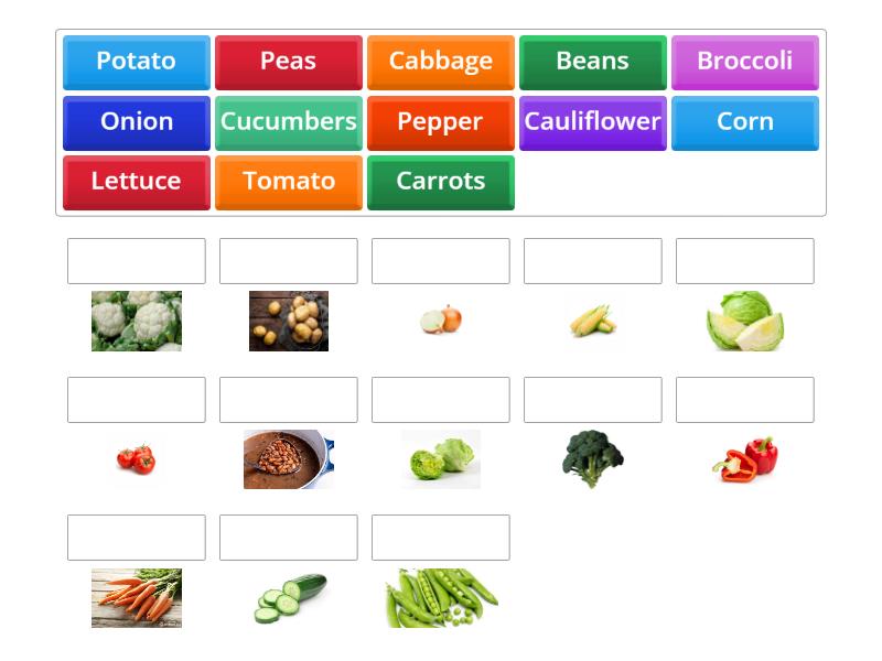 Vegetables - Match up