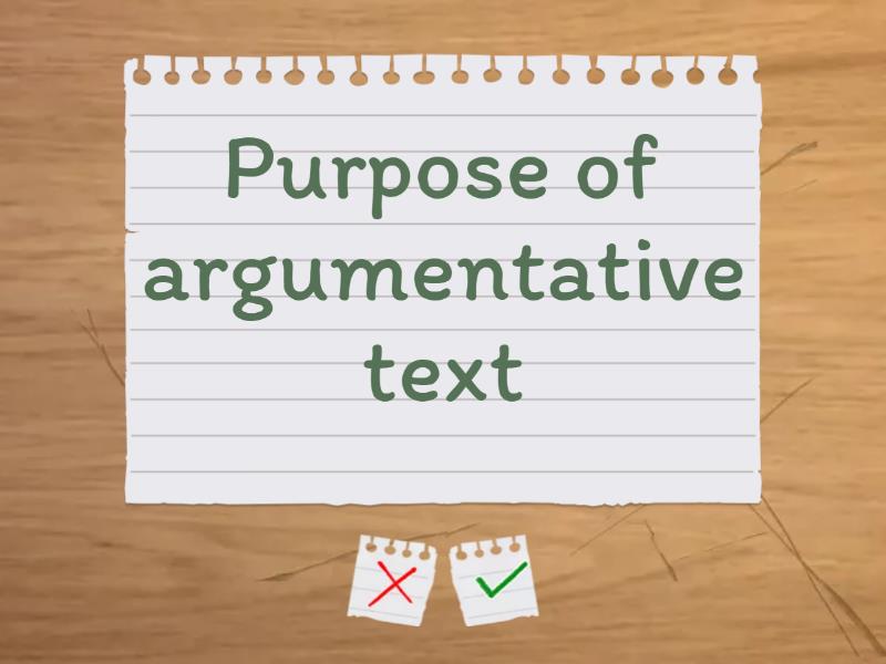 Asesmen Diagnostics (Argumentative text) - Tarjetas flash