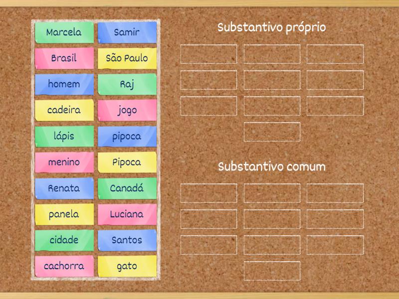 Substantivos - Group sort