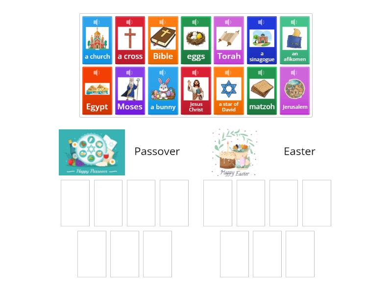 Passover vs Easter - Group sort