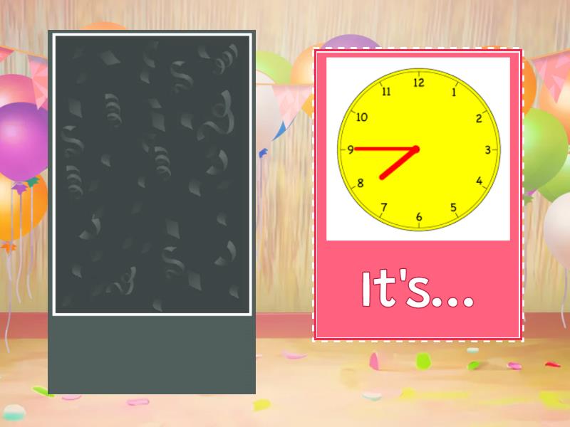 Telling time- speaking card - Speaking cards