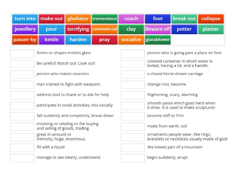 Unit 2 Lesson 5 Pompeii - Match up